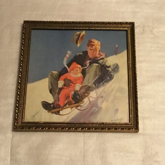 Hy Hintermeister | Art | Vintage 93s Framed Hy Hintermeister Picture Of ...